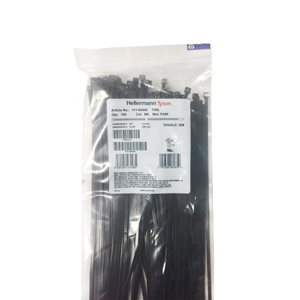 Hellermann Tyton T50L0C2 Cable Tie, 15 Inch Black, UL Rated, 50lb ...