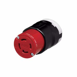 Cooper AHCL1630C 3-Pole 4-Wire 30 Amp 480V Locking Connector Black, Red ...