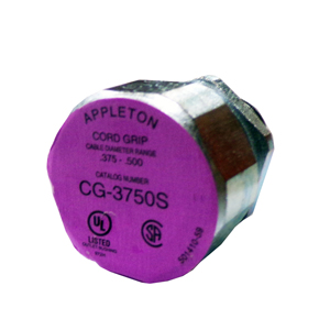 Appleton CG-3750S 1/2 Inch Steel Liquidtight Cord Grip Cable Size .375-.500
