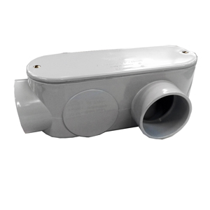 2-1/2 Inch PVC Conduit Body Type LL Fitting & Cover 2-1/2"