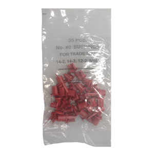Size 0 Bag of Anti-shorts 5/16 Inch Fits cable range, 14/2, 14/3, 12/2 ...