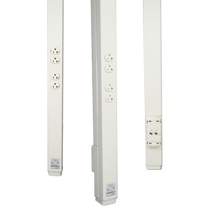 Wiremold 25DTC-4 10'5" Two Channel Pole Steel 10 FT 5 Inch 10 Feet 10 Foot