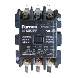Furnas 42BF35AF Definite Purpose Contactor 3 Pole 30 Amp 120 Volt Coil