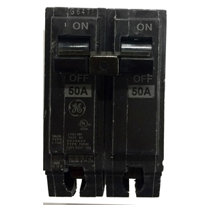 General Electric THQL2150 Plug-In Circuit Breaker 50 Amp 120/240 Volt ...