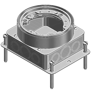 Steel City 68S-AL Floor Box 1-Gang Flush Floor Box, 47 Cubic Inches 1/2 ...