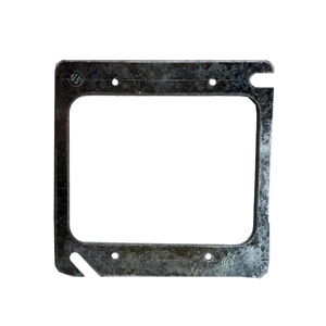 Cooper Crouse-Hinds TP494 4 Inch Square Flat Steel 2- Device Mud Ring ...