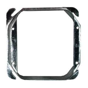 Crouse-Hinds TP502, 4 Inch Square 2-Device 1 Inch Raised Steel Plaster Ring