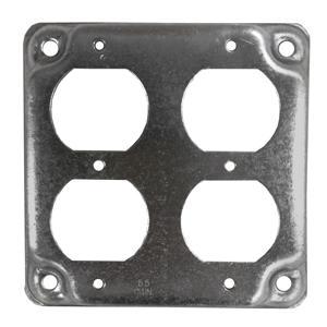 Crouse-Hinds TP510, 4 Inch Square Surface Cover for 2-Duplex Receptacle