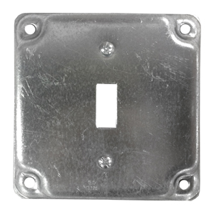 Crouse-Hinds TP512, 4 Inch Square Surface Cover for 1-Toggle Switches