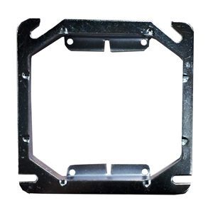 Crouse-Hinds TP532, 4 Inch Square 2-Device 1/2 Inch Raised Steel Tile Ring