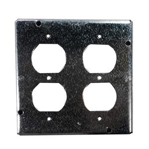 Cooper Crouse-Hinds TP728 4-11/16 Inch Square Steel 1/2 Inch Raised Two ...
