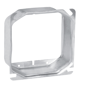 Crouse-Hinds TP542, 4 Inch Square 2-Device 2 Inch Raised Steel Tile Ring