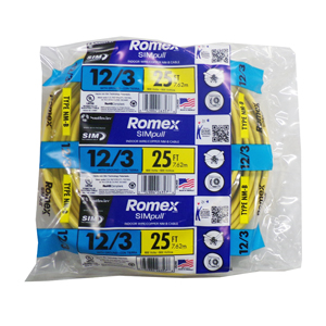 12/3 Romex NM-B with Ground Coil 25 Ft