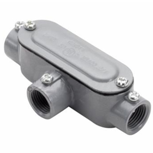 3 Inch RIGID/T Rigid IMC Aluminum Condulet T with Cover and Gasket 3"