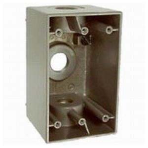 BWF B-75V Weatherproof Outlet Box 2 Inch Deep 1 Gang 3 3/4 Inch Outlets ...
