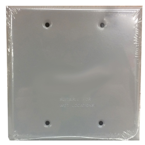 BWF BC-2V Weatherproof Blank Cover 2 Gang Vertical Horizontal Mount ...