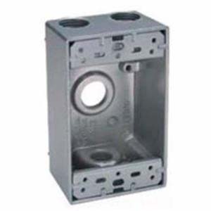 BWF B75-2V 1 Gang DC WP Outlet Box w/4 3/4 Inch Threaded Outlets 4-9/16 ...