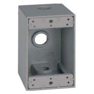 BWF DB-75V Weatherproof Outlet Box 2-5/8 Inch Deep 1 Gang 3 3/4 Inch ...