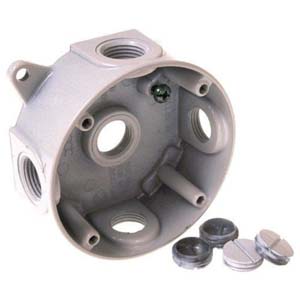 BWF RB-7V Round Outlet Box with 5 3/4" Threaded Outlets 4-9/16"X4-5/8 ...