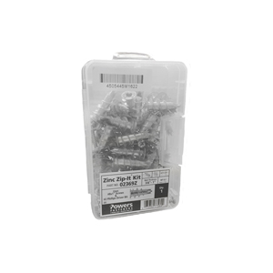 Powers Fasteners 2369 Zinc Zip-It Kit with 50, #8 x 1 Inch Screws, 50 ...