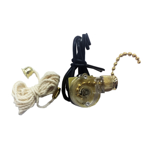 Gardner Bender GSW-32, Pull Chain with Cord, On-Off, SPST 6 Amp 125VAC ...