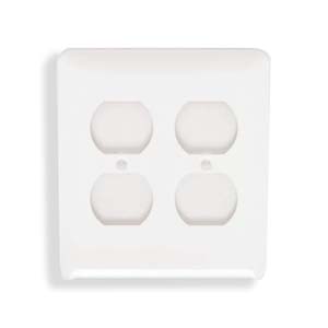 Mulberry 76101, 2-Gang Princess Duplex Metal Plate White