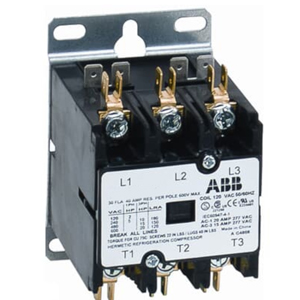 ABB DP30C3P-1 Definite Purpose Contactor 3 Pole 30 Amp 120 Volt Coil
