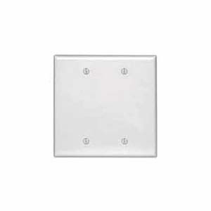 Mulberry 76152 2-Gang Standard Size Blank Wallplate Steel, White