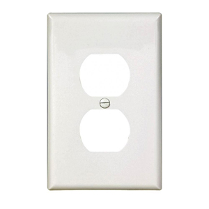 Cooper PJ8W, 1-Gang Mid-Size Wallplate, Duplex Receptacle ...