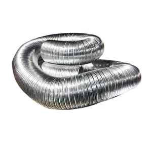 Lambro 334, 4 Inch x 25 Ft Aluminum Flexible Semi-Rigid Duct