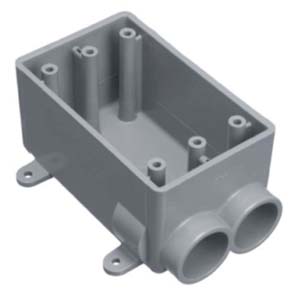 PVC Fitting 1/2-3/4-1 PVC/FSS-2 2G 2-Gang Box Less Cover Non-Metallic 1 ...