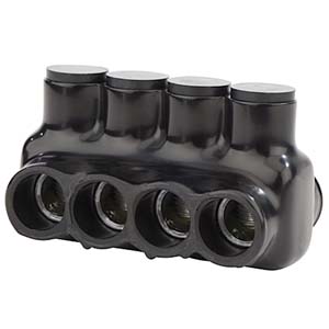 NSI IPLD250-4 #250 MCM-6 AWG Insulator 4-Port Multi-Tap Wire Connector ...