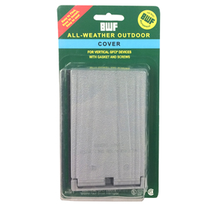 BWF 511V-1 Weatherproof Raised GFCI Cover 1 Gang Vertical Grey