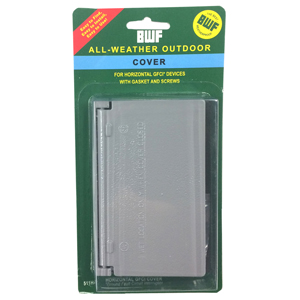BWF 511H-1 Weatherprooof Raised GFCI Cover 1 Gang Horizontal Grey