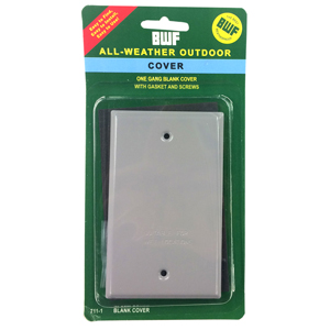 BWF 711-1 Blank Cover 1G 4-9/13 x 2-13/16 Inch Stamped Steel Grey 4-9/ ...