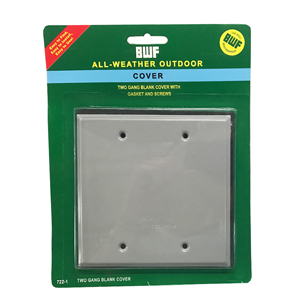 BWF 722-1 2 Gang DC WP Blank Cover Stamped Steel with Gasket with ...