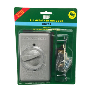 BWF 611-1 1 Gang DC WP Toggle Switch Cover with 1-Pole 15 Amp Switch ...