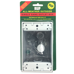 BWF 1503W-1 1 Gang Weatherproof Electrical Box 2" Deep w/(3) 1/2 ...