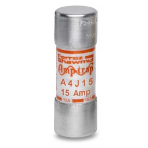 Mersen A4J15, 600 Volt AC, 300 Volt DC 15 Amp Class J Fuse Fast Acting ...