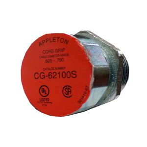 Appleton CG-62100S 1 Inch Steel Liquidtight Cord Grip Cable Size .625-.750