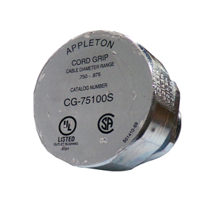 Appleton CG-75100S 1 Inch Steel Liquidtight Cord Grip Cable Size .750-.875