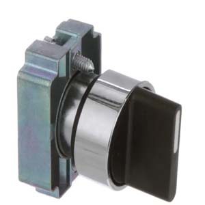 Altech 2AS2-3, 3-Position Metal Selector Switch 22mm Maintained, Black