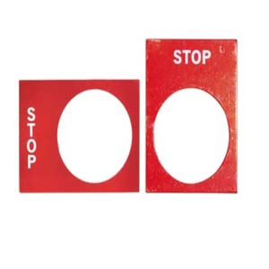 Altech 2LP02 Legend Plate, STOP