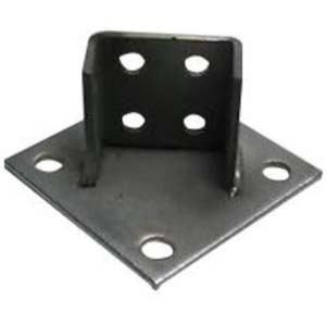 Power Strut 3064-SQ-HDG, Hot Dipped Galvanized Post Base Square for 1-5 ...