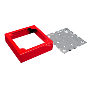 Wiremold R5752 500/700 Series Steel 2-Gang Alarm Device Box 1-3/8" Deep Red