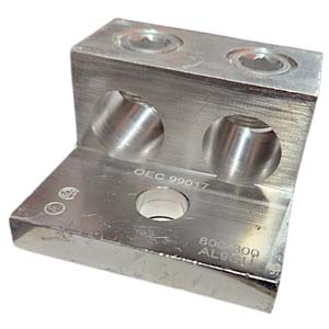 OEC 99017 350-800MCM Aluminum 2-Hole Mechanical Lug