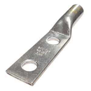 OEC 98104 250MCM 1/2" Stud 2-Hole Long Barrel Copper Crimp Lug, Yellow