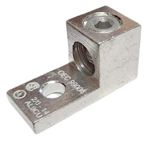 OEC 99004 #14-2/0 Aluminum 1-Hole Mechanical Lug