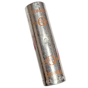 OEC 98134 3/0 Stranded Wire Long Barrel Copper Crimp Splice, Orange