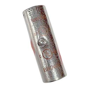 OEC 98114 #2 Stranded Wire Standard Barrel Copper Crimp Splice, Brown